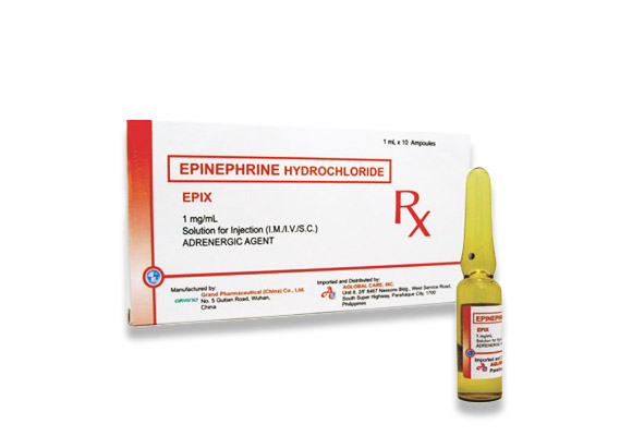 EPIX Epinephrine Hydrochloride 1mg / mL Solution for IM/IV/SC Injection ...